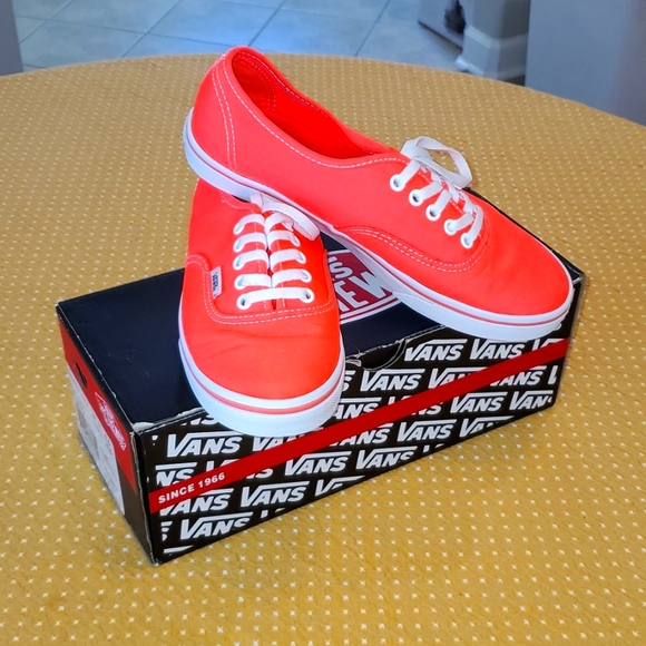 Vans | Shoes | Authentic Lo Pro Vans Neon Coral Unisex | Poshmark